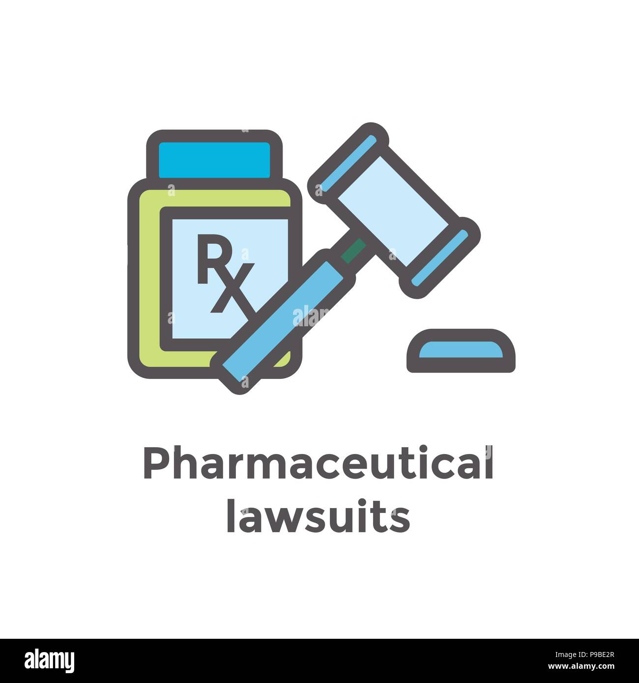 Medical Lawsuit icon with legal imagery showing medical malpractice ...
