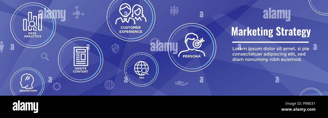 Marketing Strategy Web Header Hero Image Banner w inbound lead ...