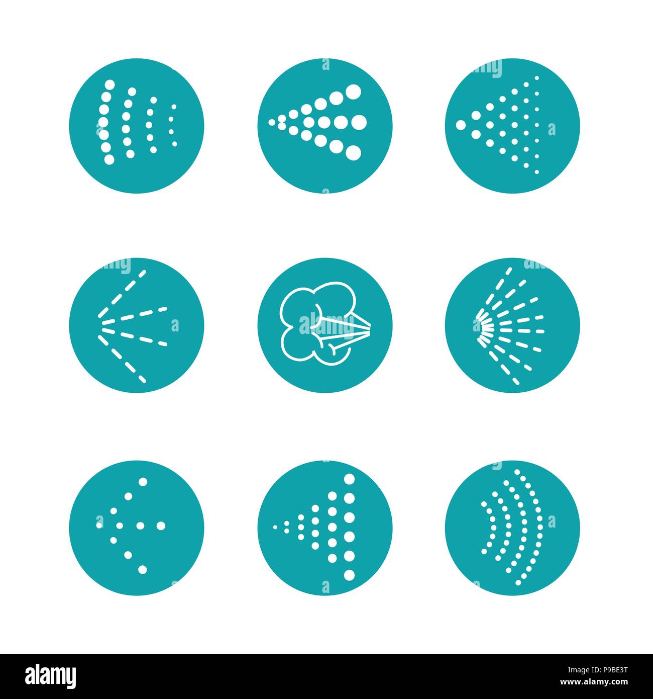 Spray Icon - Aerosol sprayer vector icon w Illustration with multiple ...