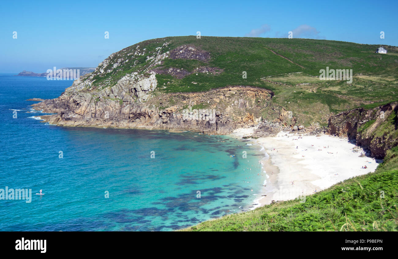 Portheras beach cornwall hi-res stock photography and images - Alamy