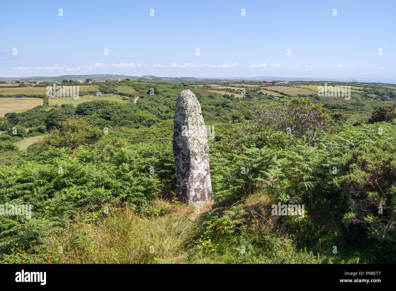 Carfury Menhir, Standing Stone near Bosiliack, Madron, Cornwall UK ...