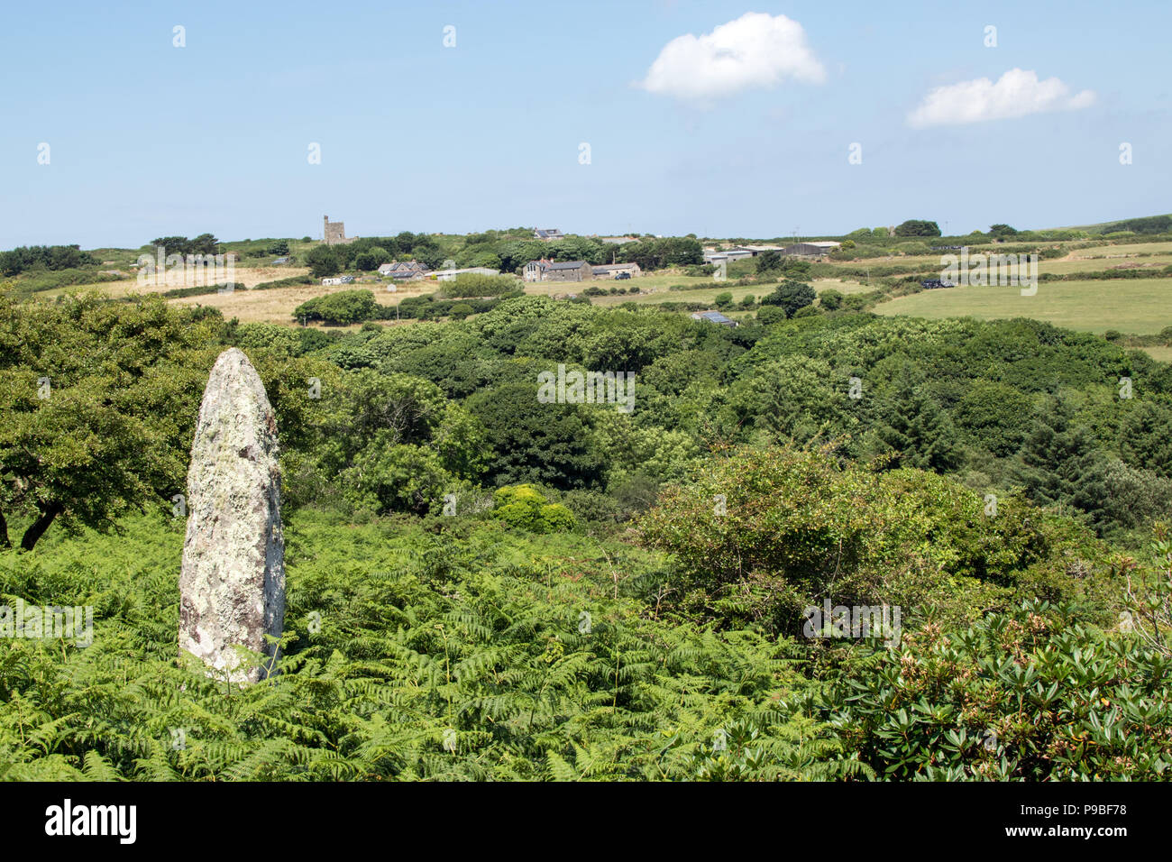 Carfury Menhir, Standing Stone near Bosiliack, Madron, Cornwall UK ...