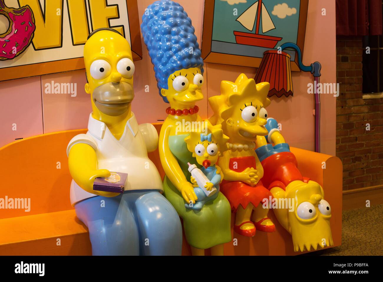 A Simpsons display at the Springfield Museum in Springfield, Oregon ...