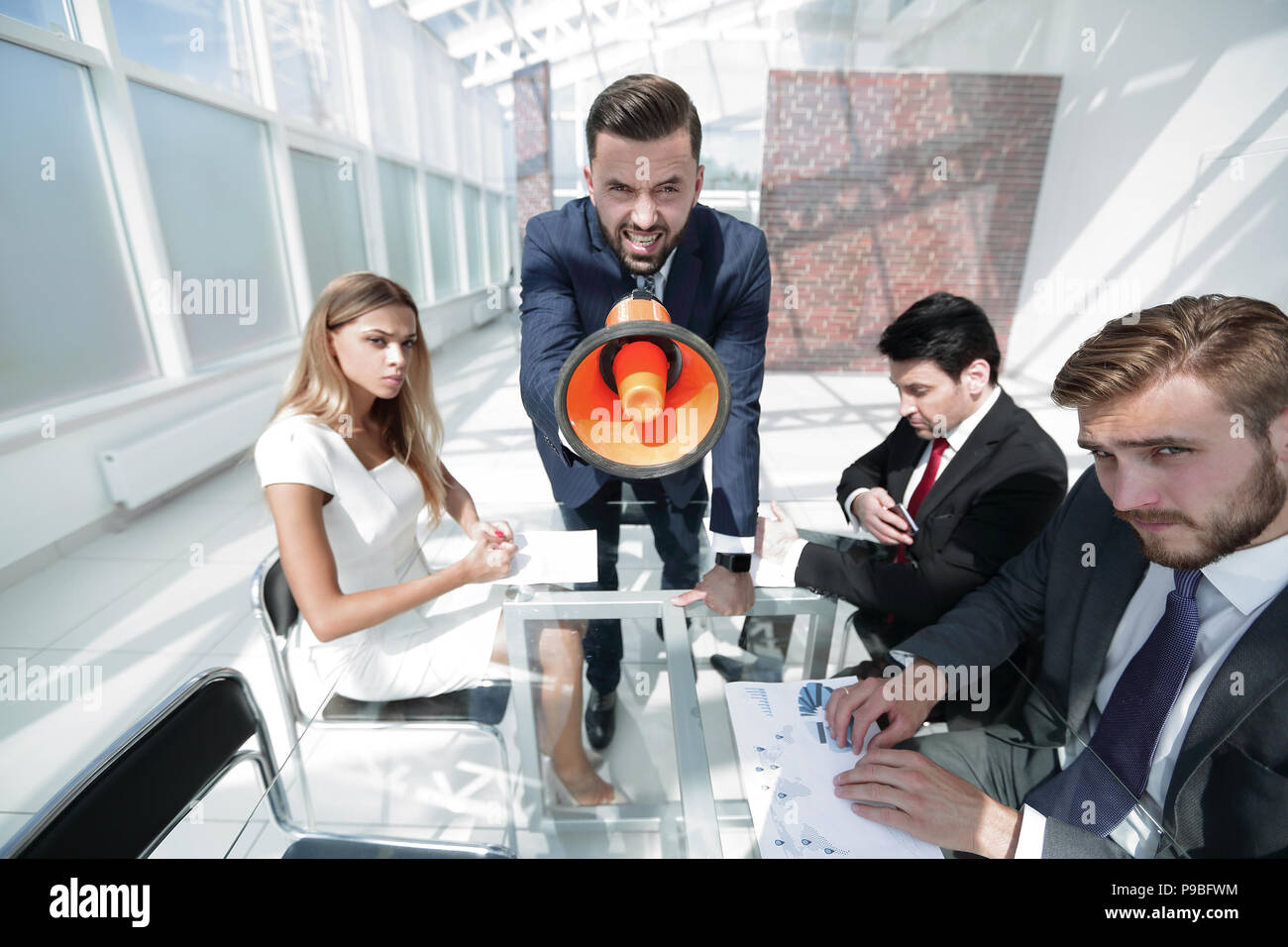 Angry meeting hi-res stock photography and images - Alamy