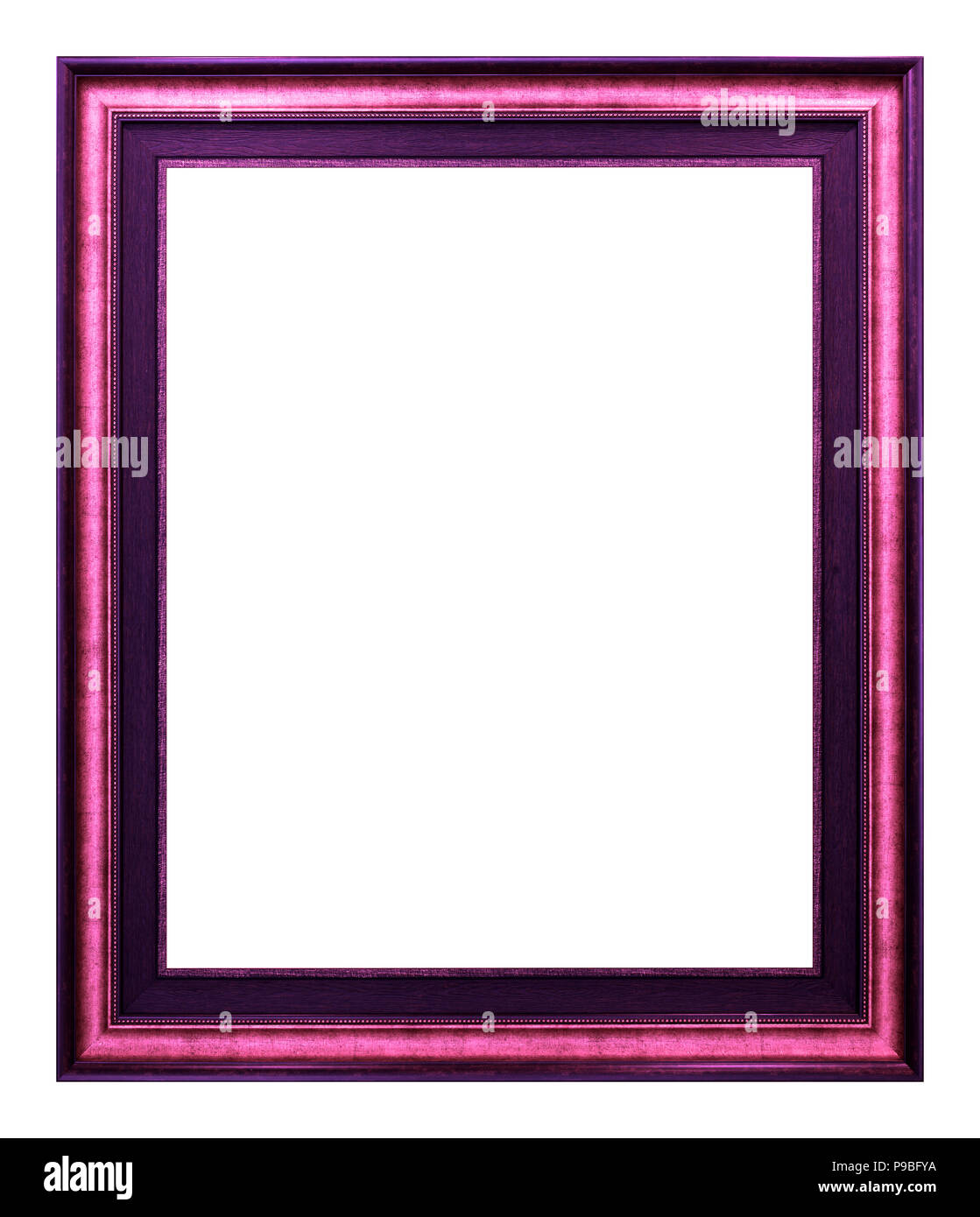 Antique magenta frame isolated on the white background vintage style ...