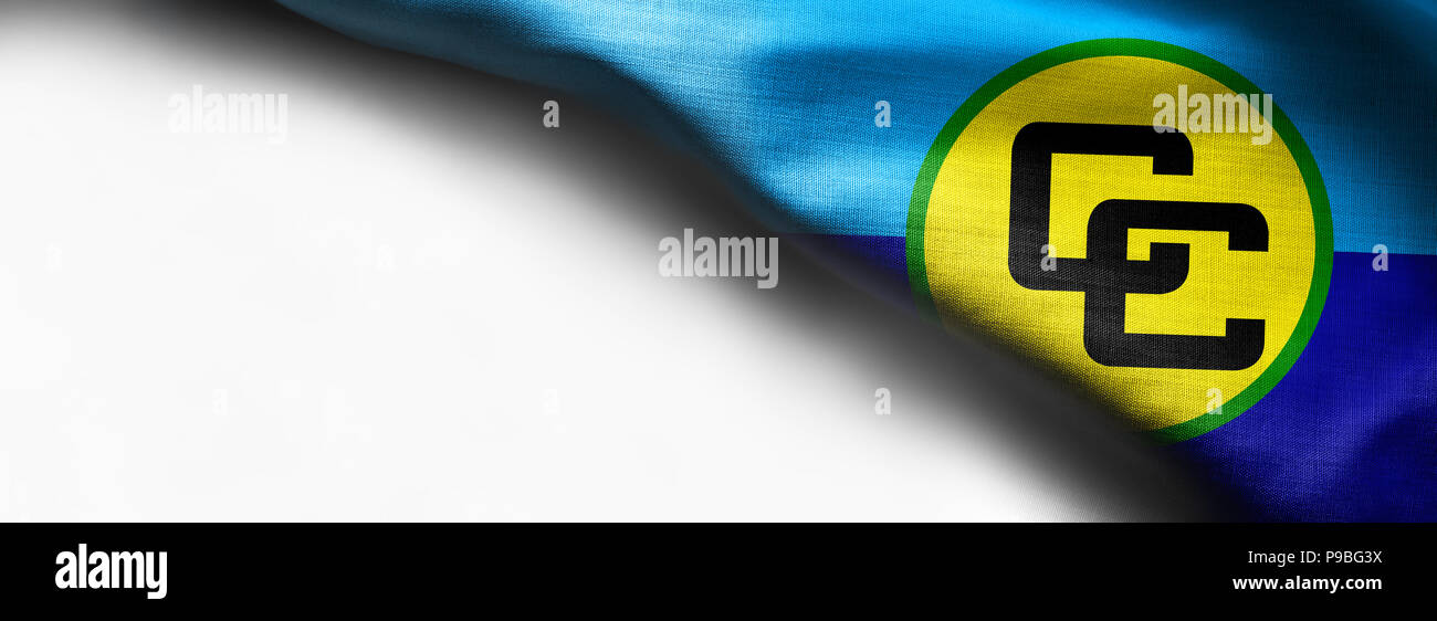 Caricom flag on white background Stock Photo - Alamy