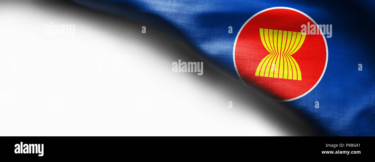 Asean flag on white background Stock Photo - Alamy