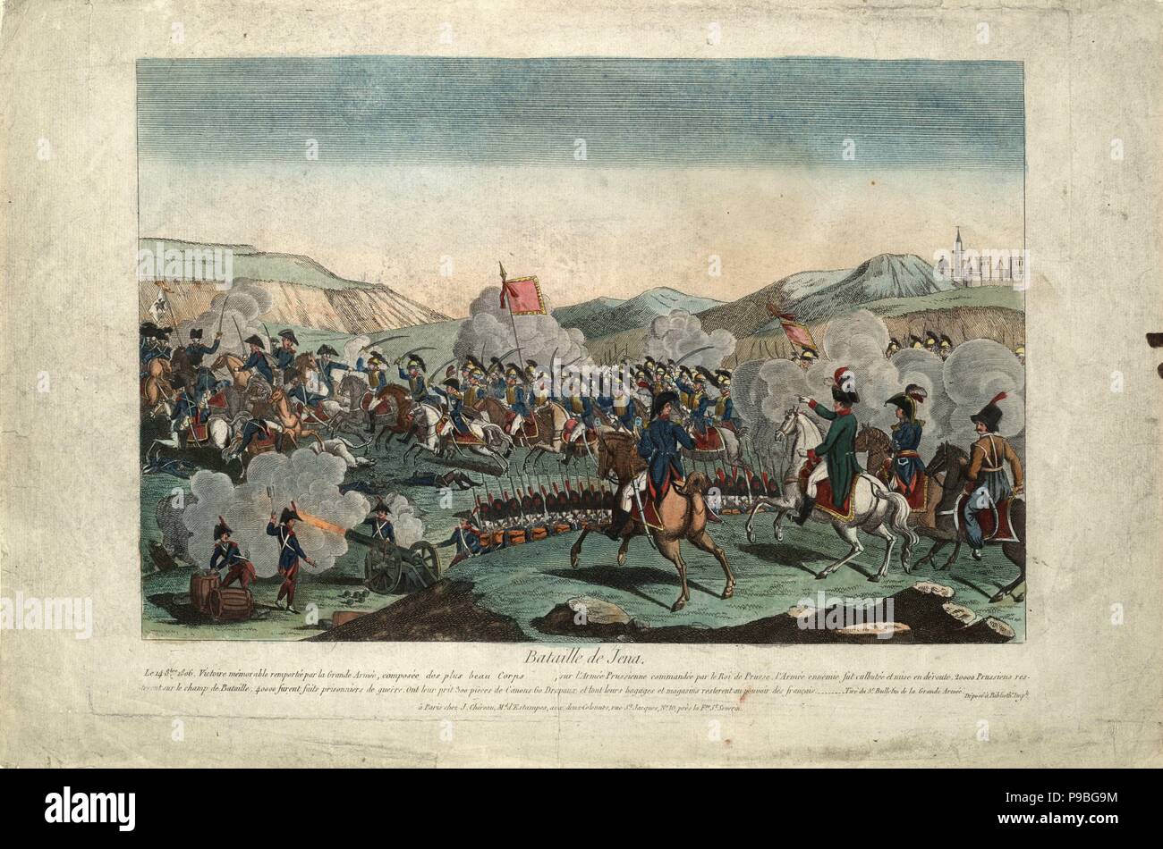 The Battle of Jena on 14 October 1806. Museum: PRIVATE COLLECTION Stock ...