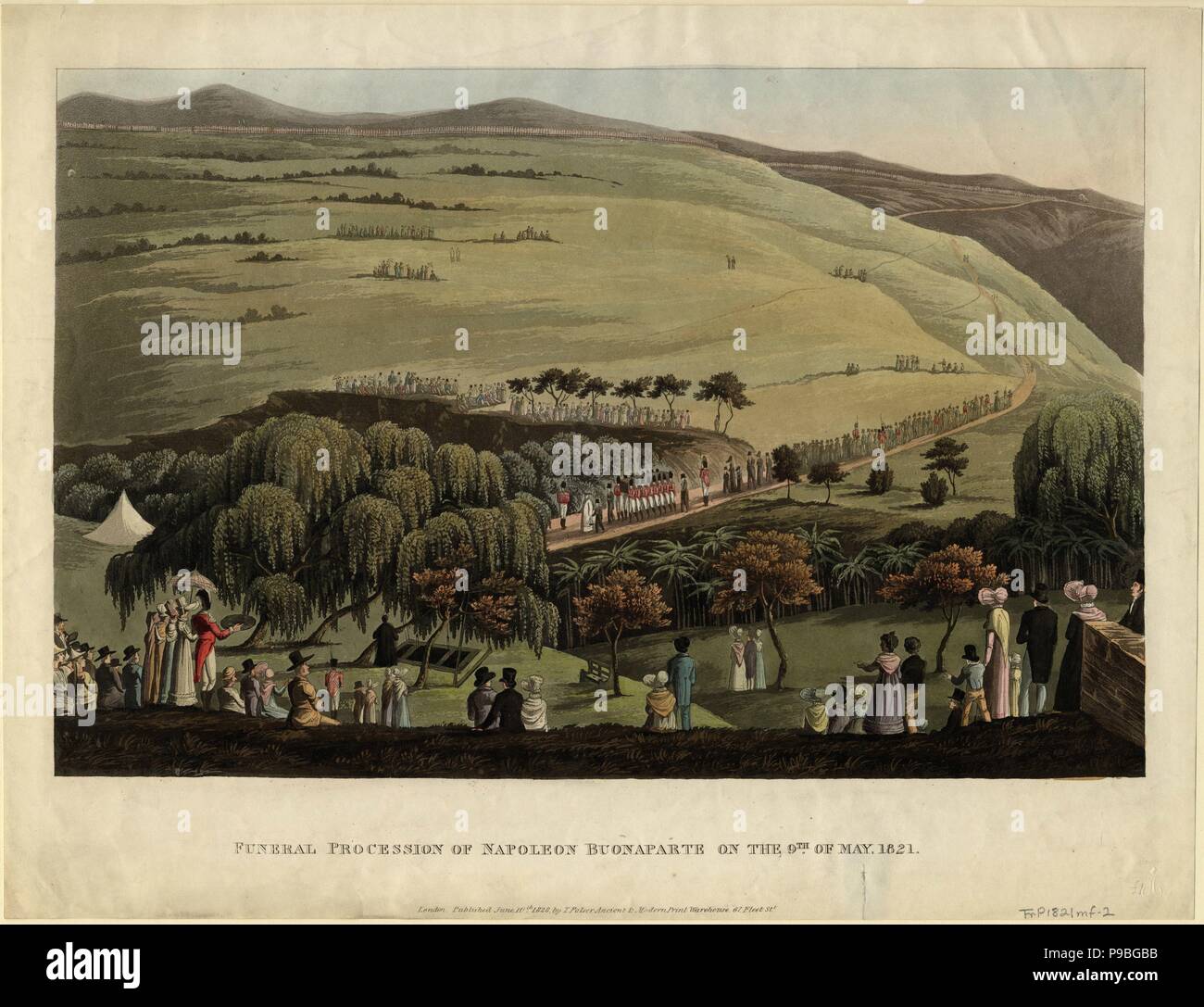 Funeral procession of Napoleon Bonaparte on the 9th of May, 1821 ...