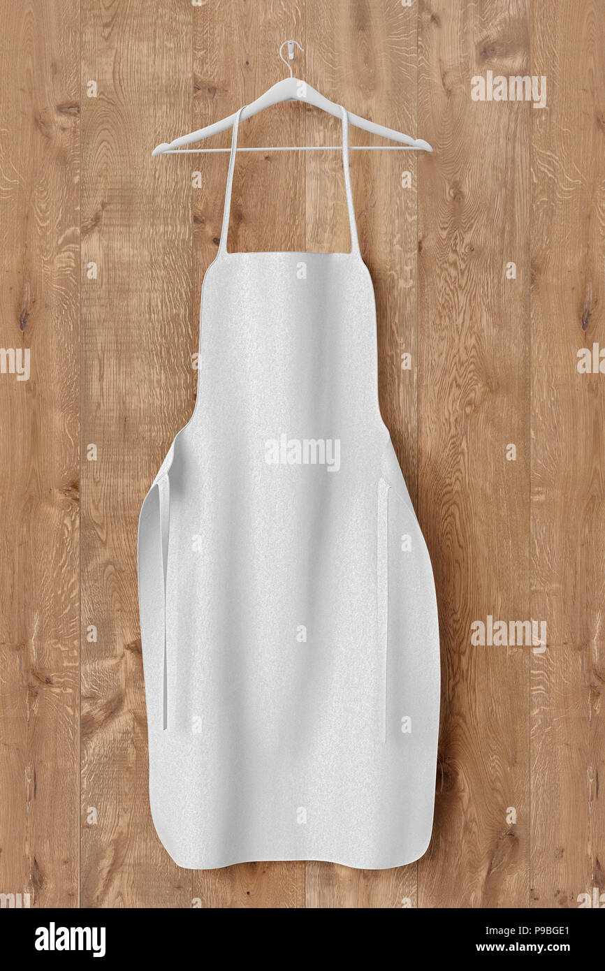 White apron, cooking cloth uniform mockup. 3d rendering Stock Photo - Alamy