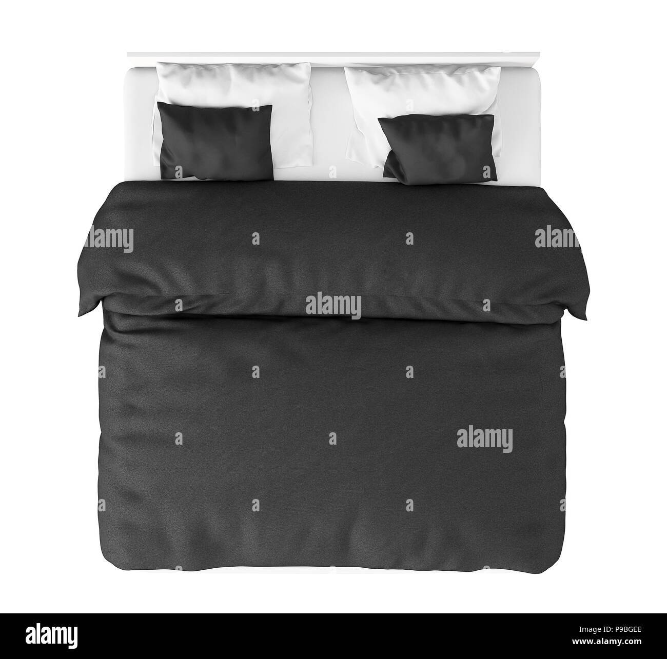 Double bed isolated top view hi-res stock photography and images - Alamy