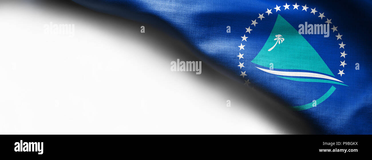 The Pacific Community flag on white background Stock Photo - Alamy