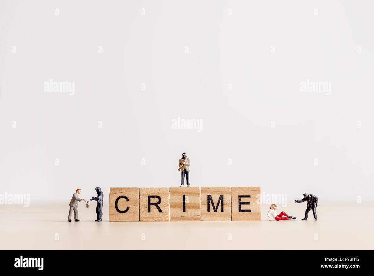Board game letters spelling the word Crime Stock Photo - Alamy