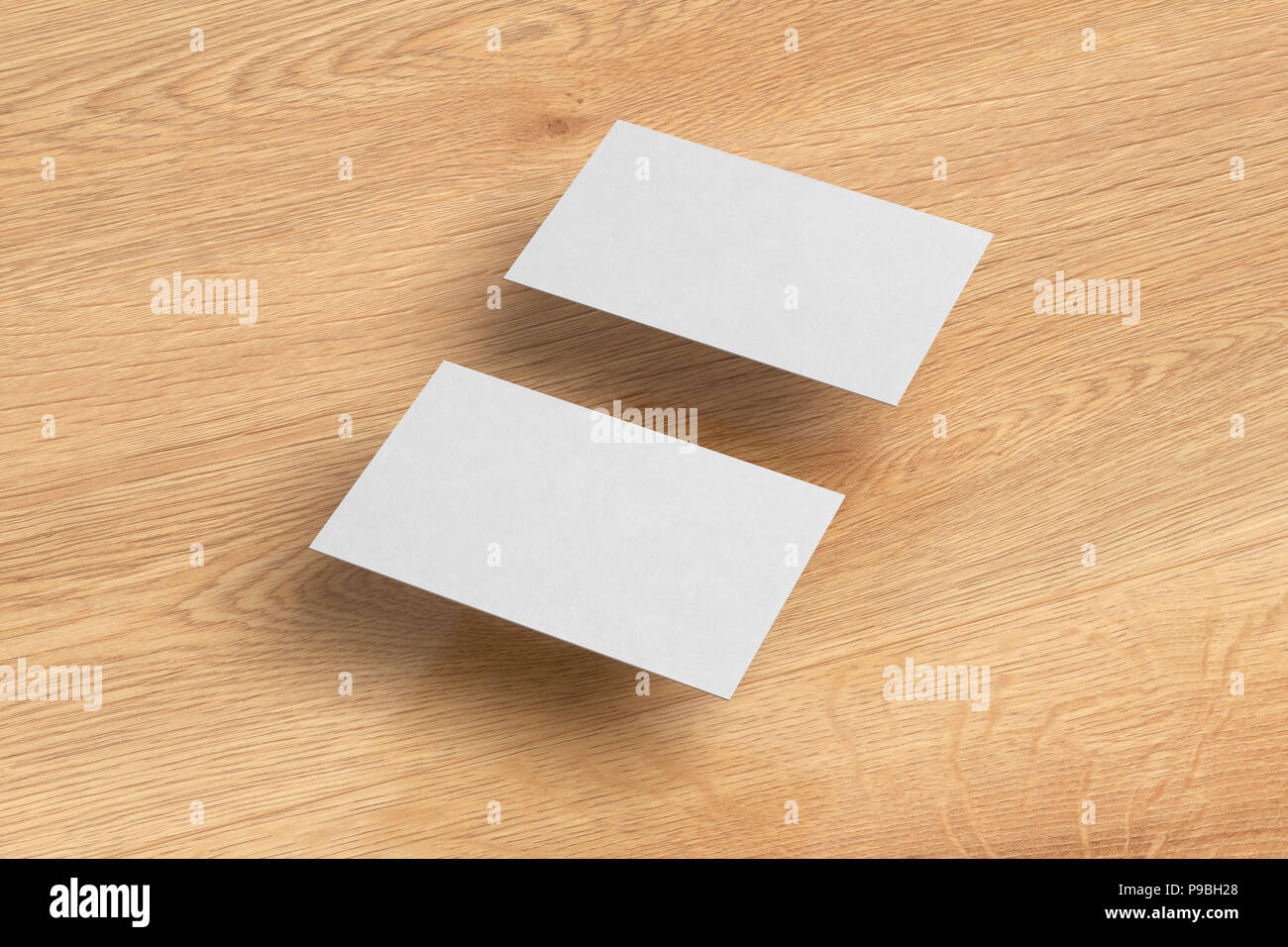 Two blank white cards hi-res stock photography and images - Alamy
