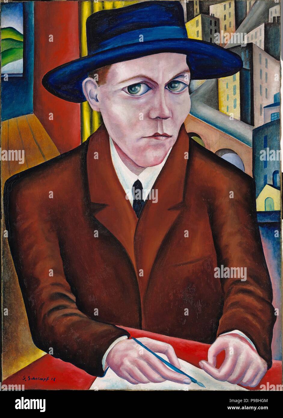 Portrait of Oskar Maria Graf. Museum: Städtische Galerie im Lenbachhaus ...