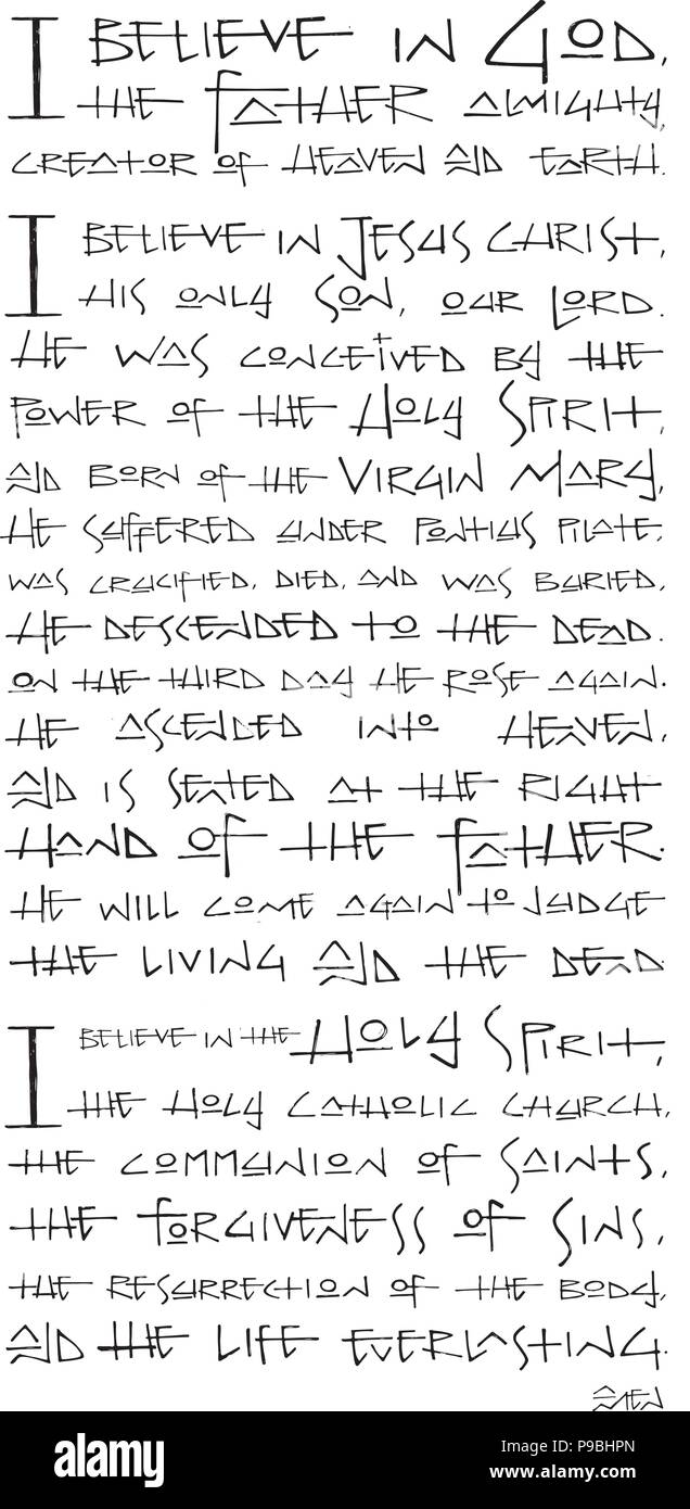 Apostles creed hi-res stock photography and images - Alamy