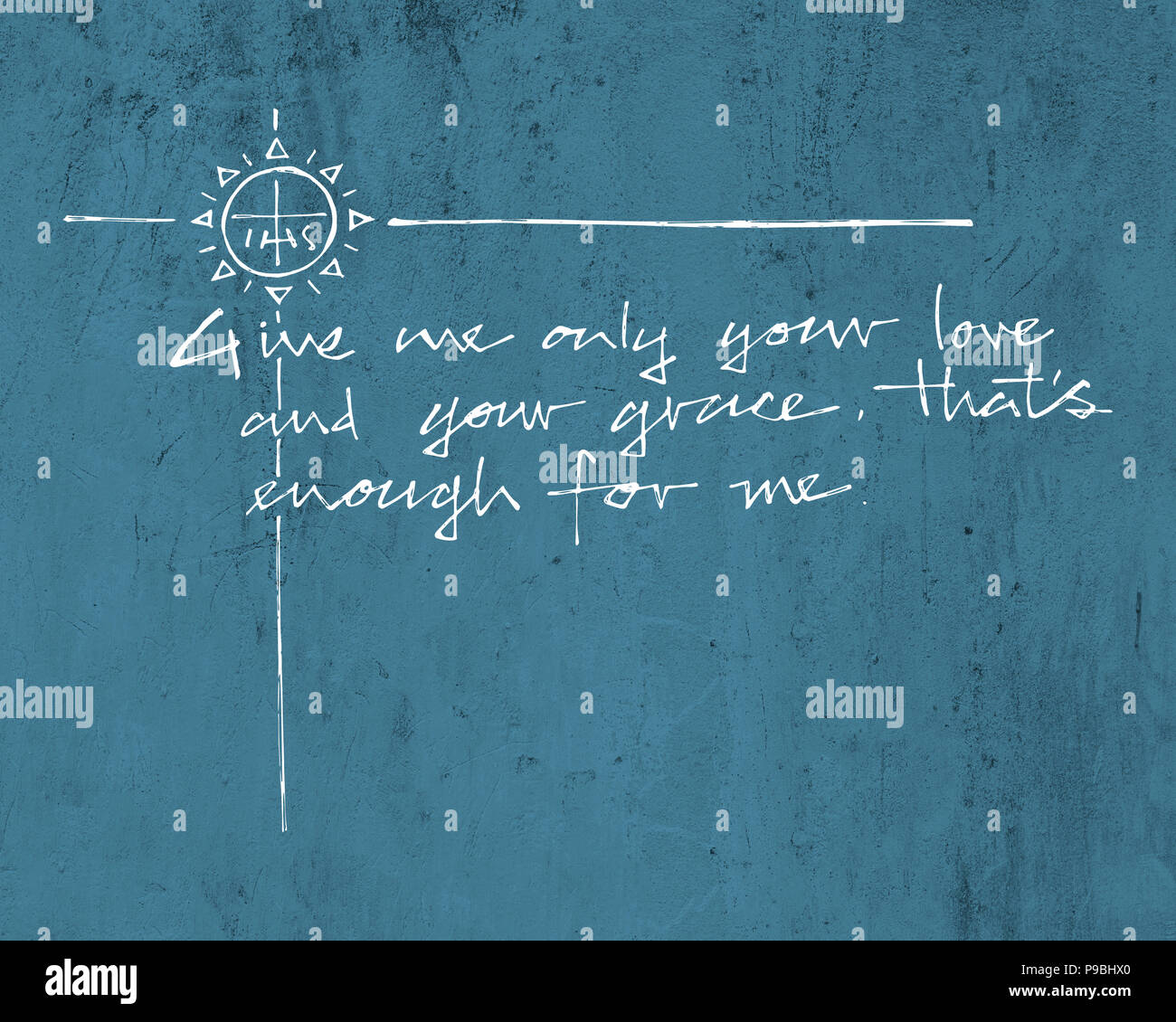 Hand drawn illustration or drawing of a Christian Jesuit phrase Stock ...