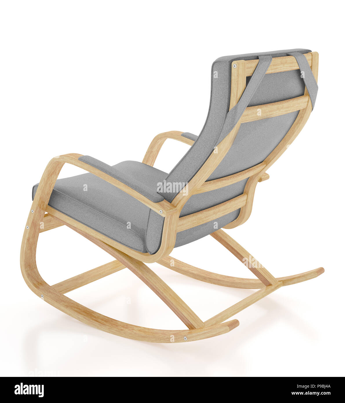 Gray rocking chair isolated on white background. Include clipping path ...