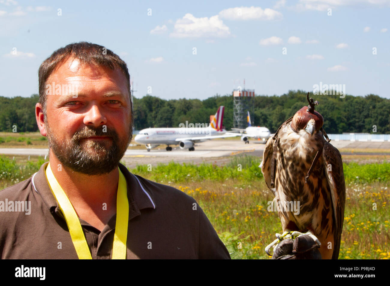 Marc Frangenberg mit einem Wüstenbussard Stock Photo - Alamy