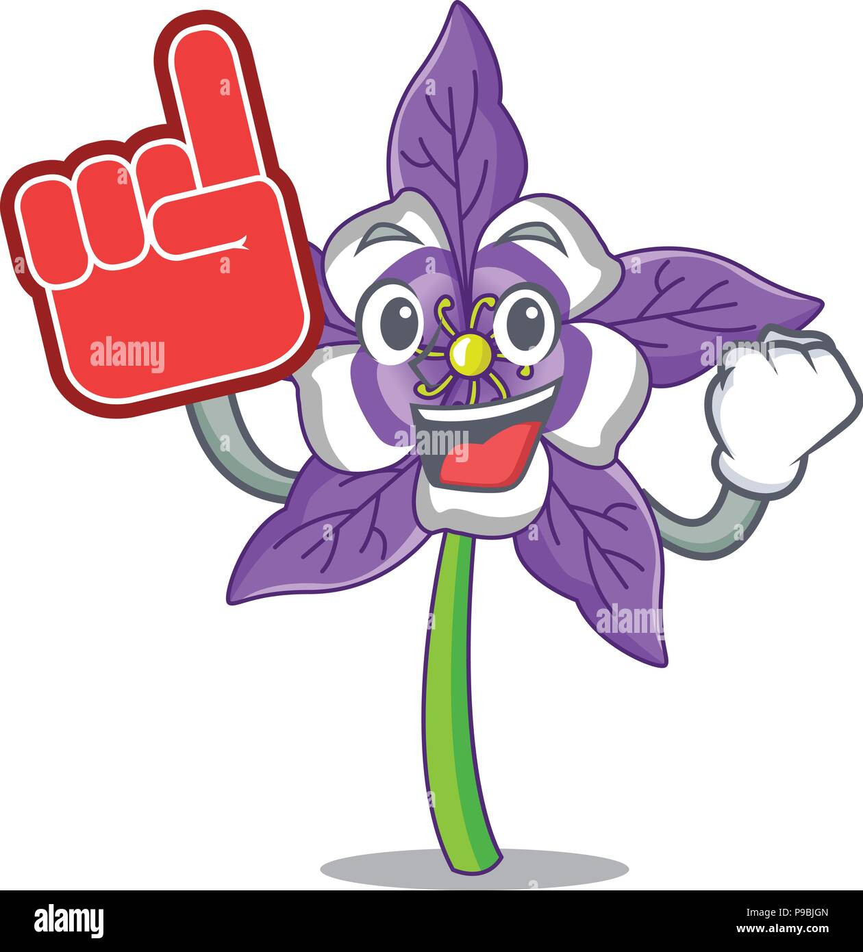 Red and white columbine Stock Vector Images - Alamy