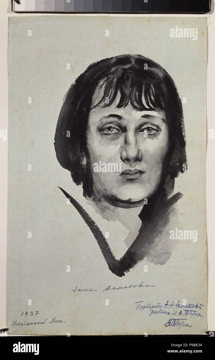 Portrait of the poetess anna akhmatova hi-res stock photography and ...