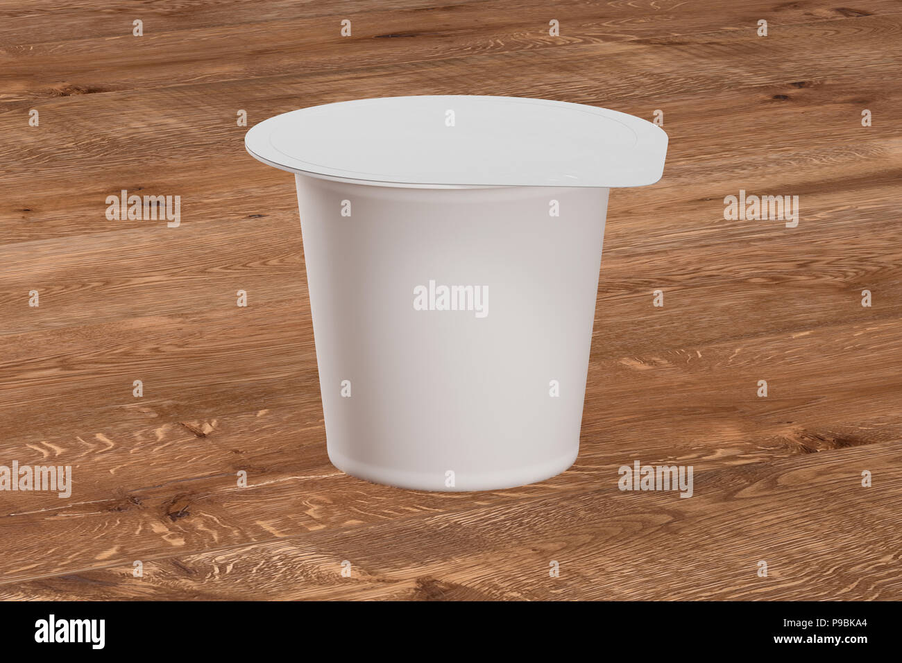 Blank white yogurt packaging. Mockup dessert plastic container isolated ...