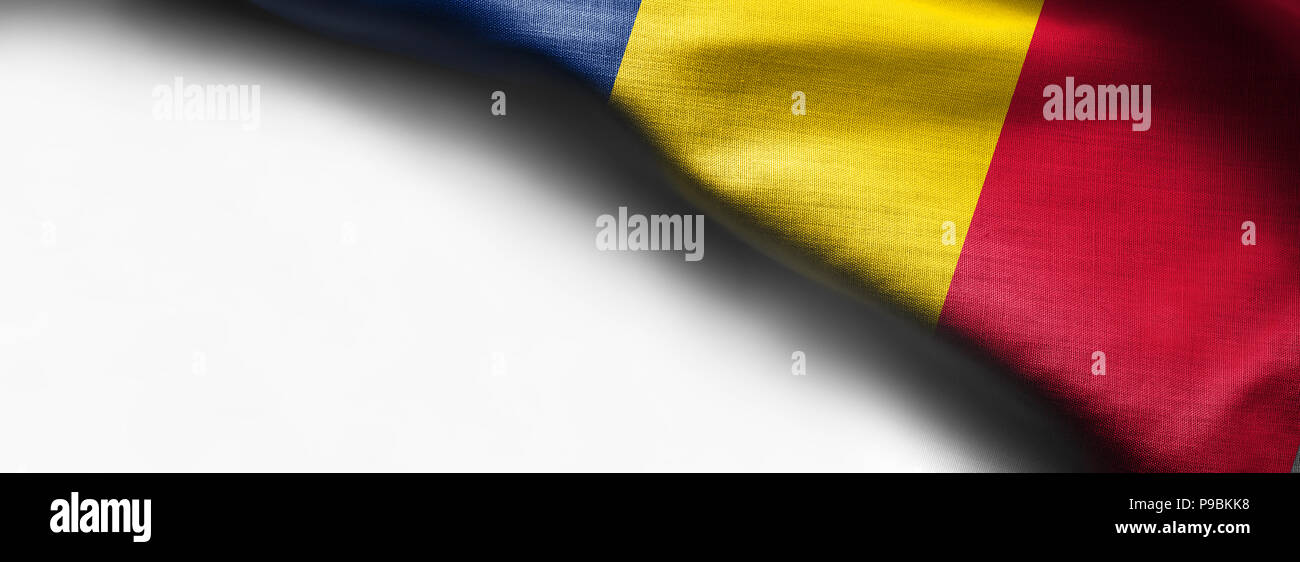 Chad Flag on white background Stock Photo - Alamy
