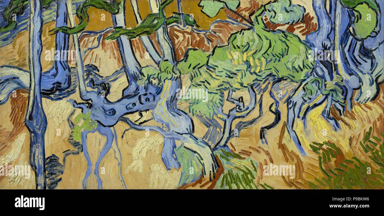 Tree roots. Museum: Van Gogh Museum, Amsterdam Stock Photo - Alamy