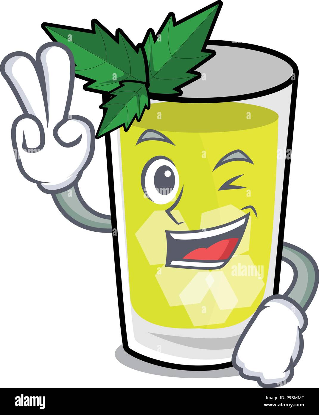 Two finger mint julep character cartoon Stock Vector Image & Art - Alamy