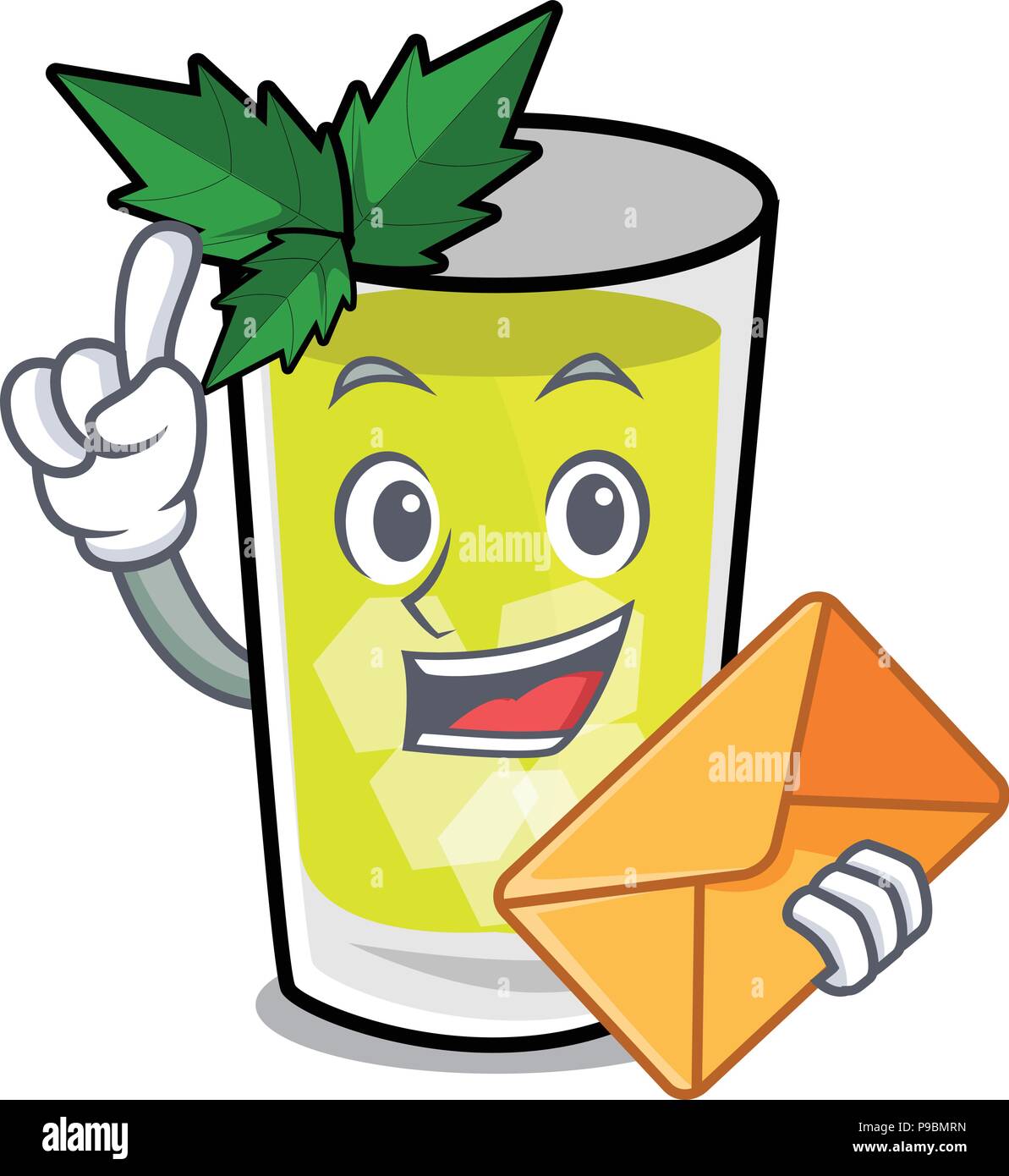With envelope mint julep character cartoon Stock Vector Image & Art - Alamy