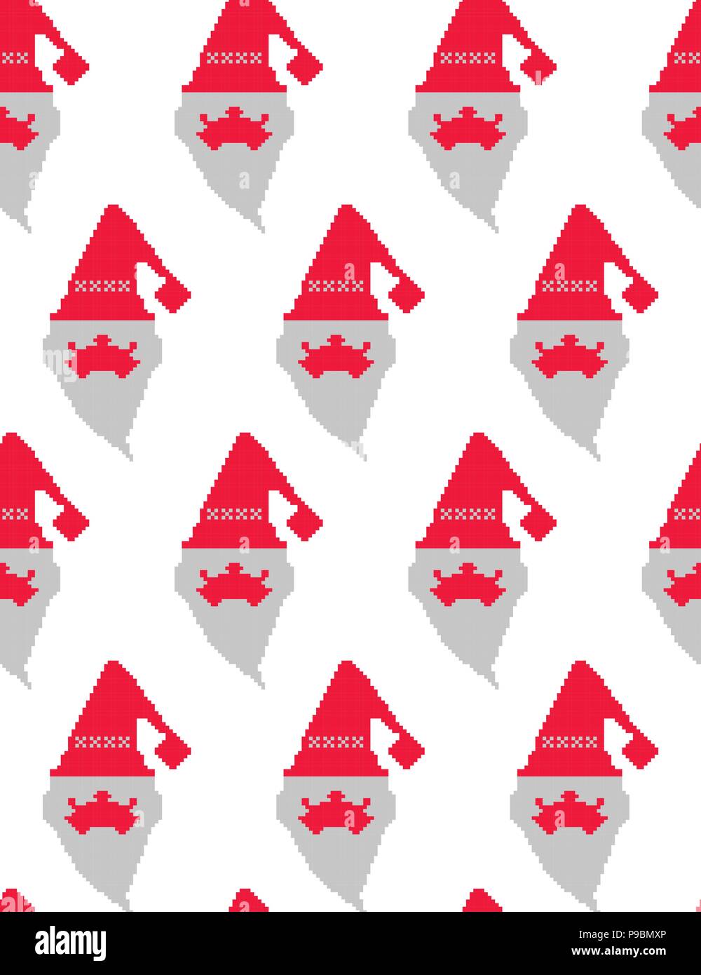 Vector pixel Santa Stock Vector Image & Art - Alamy