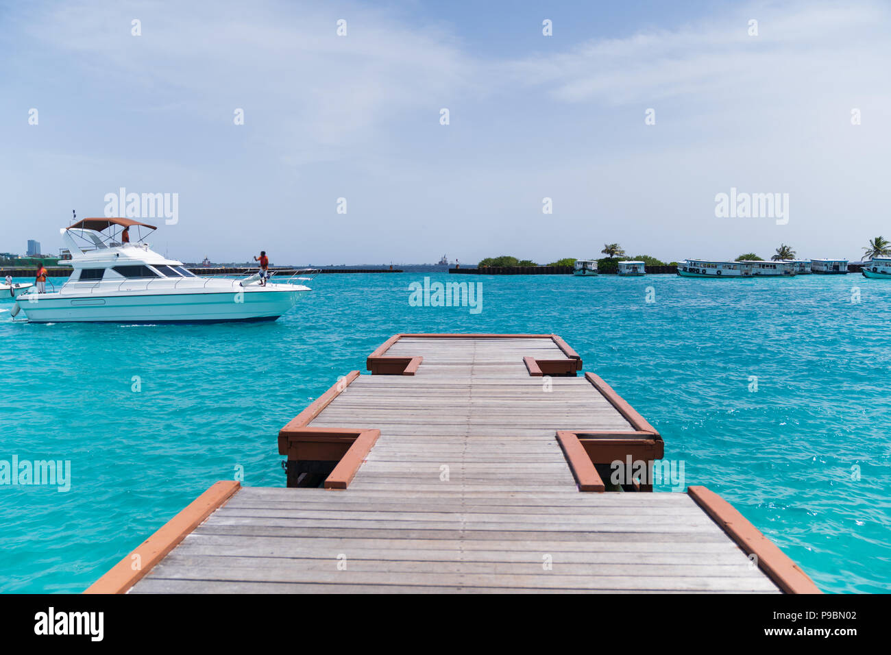 Beautiful blue ocean background, at maldives Stock Photo - Alamy