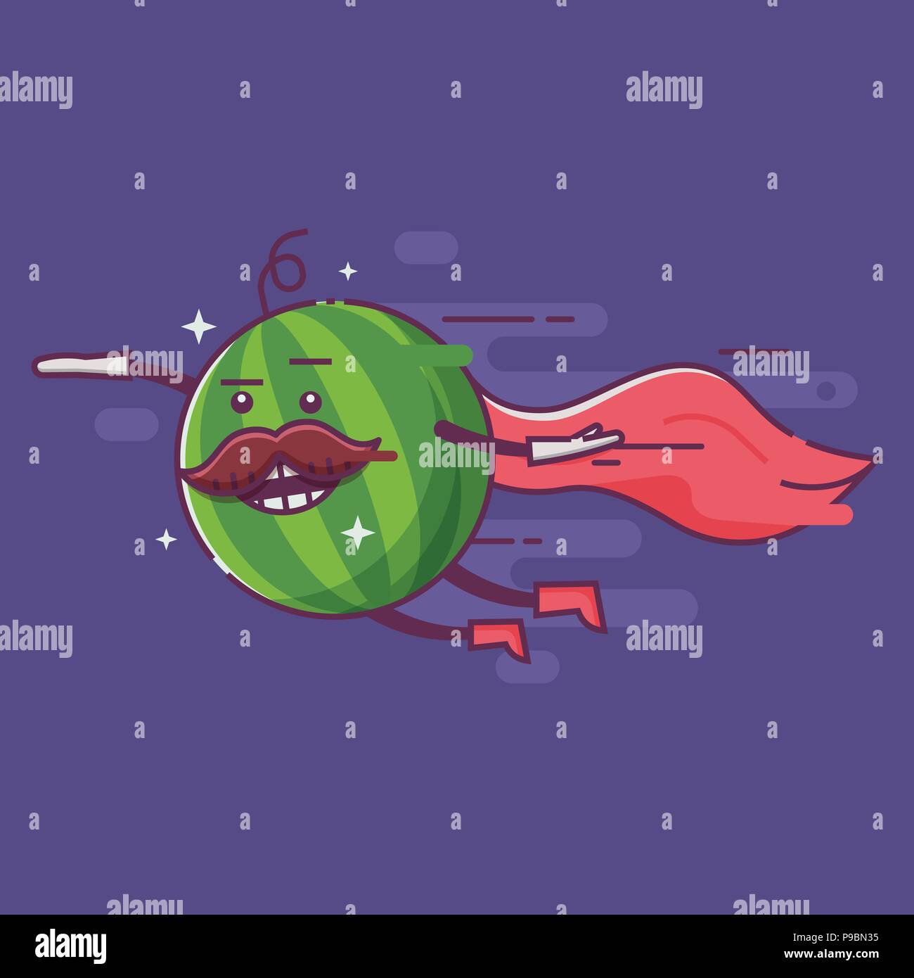 Smiling watermelon fruit cartoon character hi-res stock photography and ...