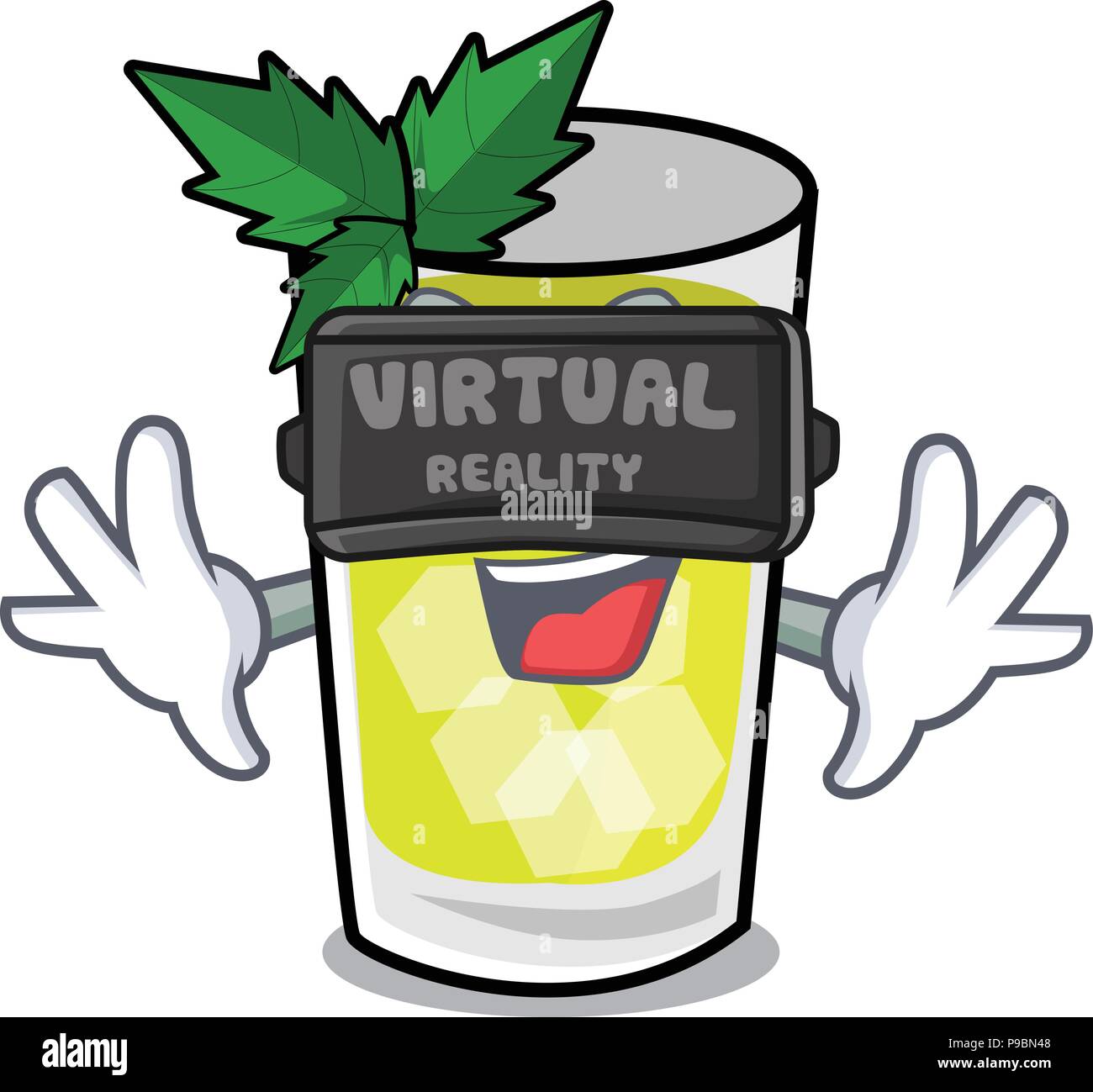Virtual reality mint julep mascot cartoon Stock Vector Image & Art - Alamy