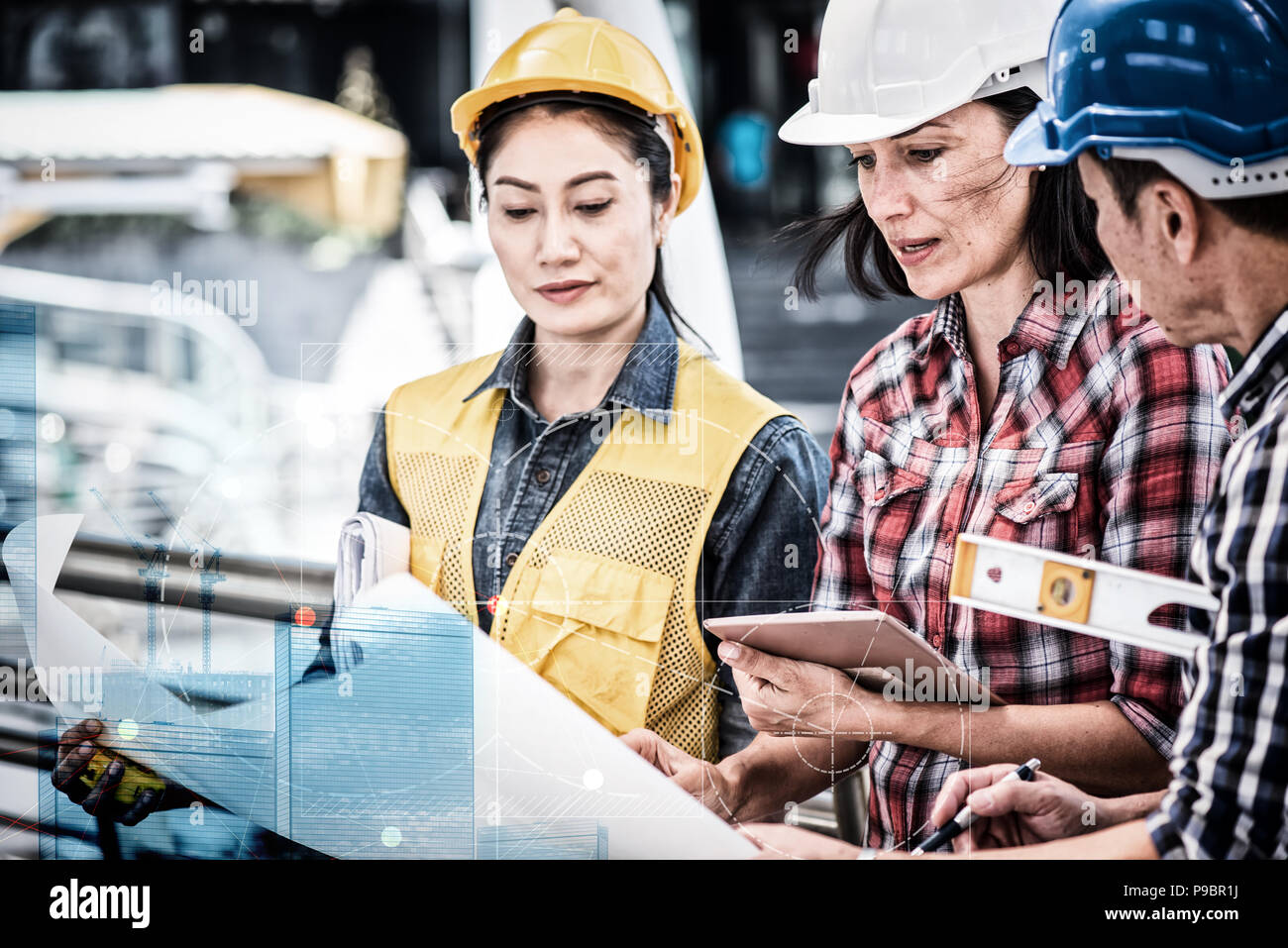 engineer and teamwork, meeting for successful project building construction Stock Photo - Alamy
