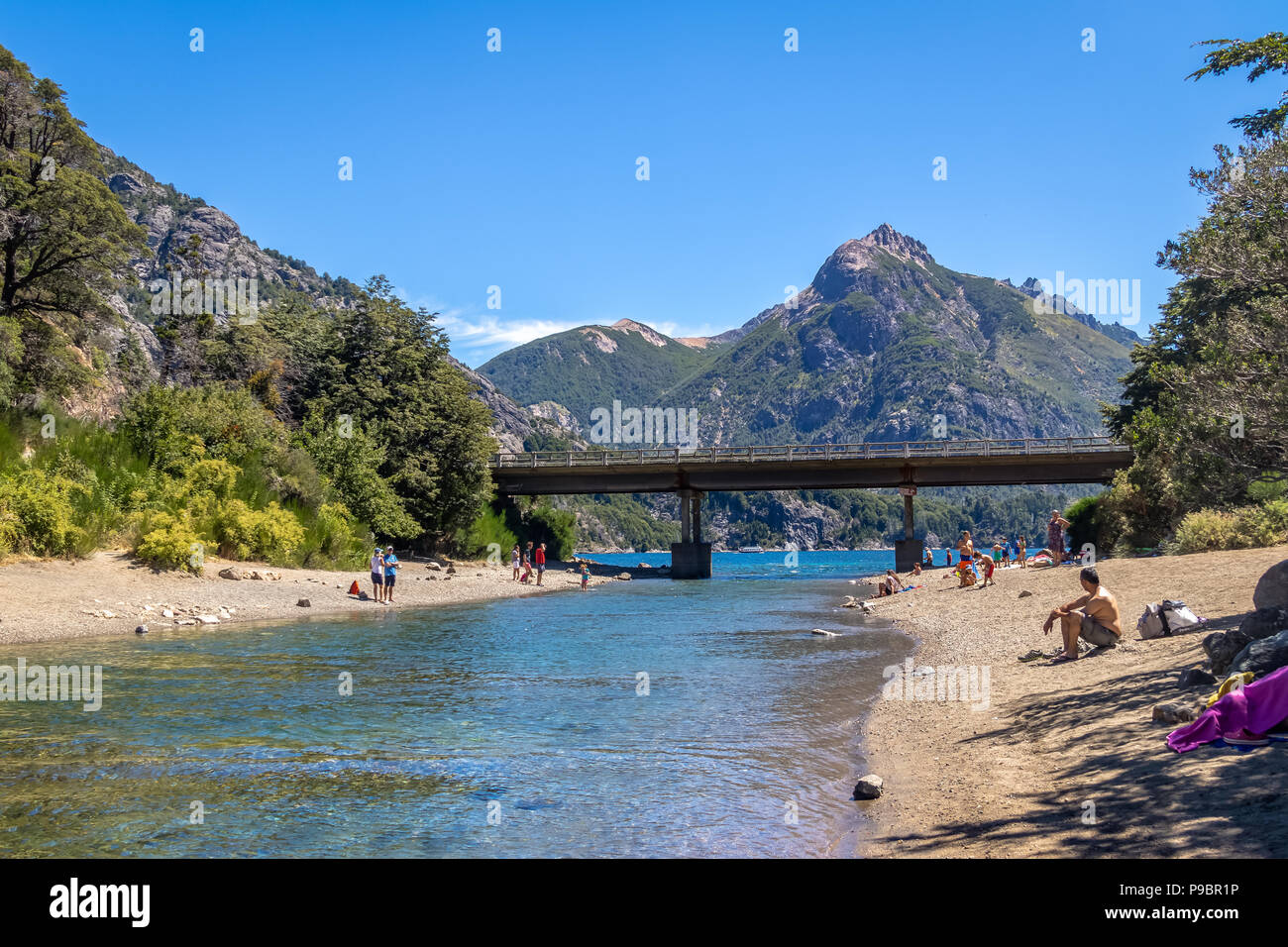 Arroyo La Angostura Bridge at Circuito Chico - Bariloche, Patagonia ...