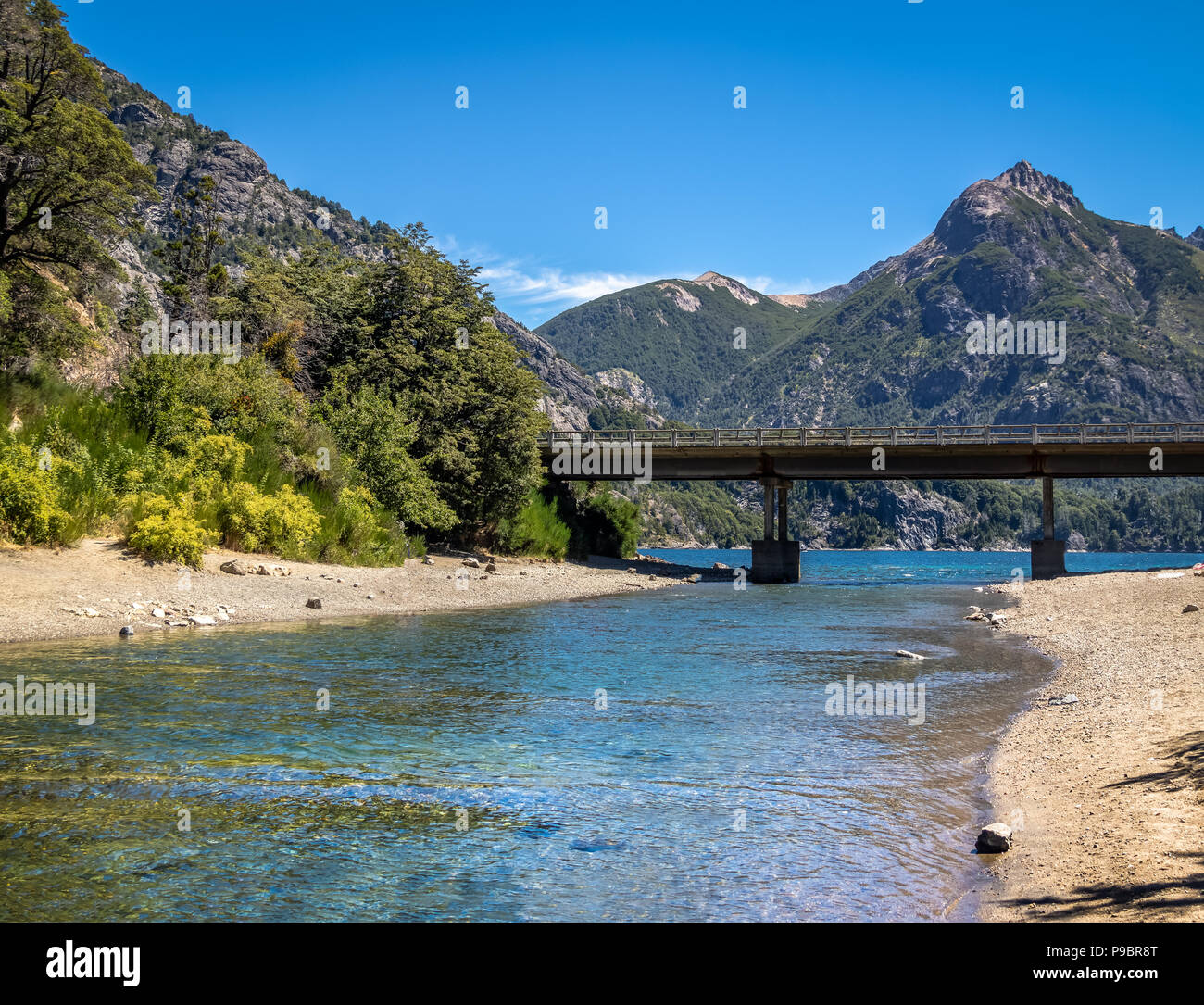 Arroyo La Angostura Bridge at Circuito Chico - Bariloche, Patagonia ...