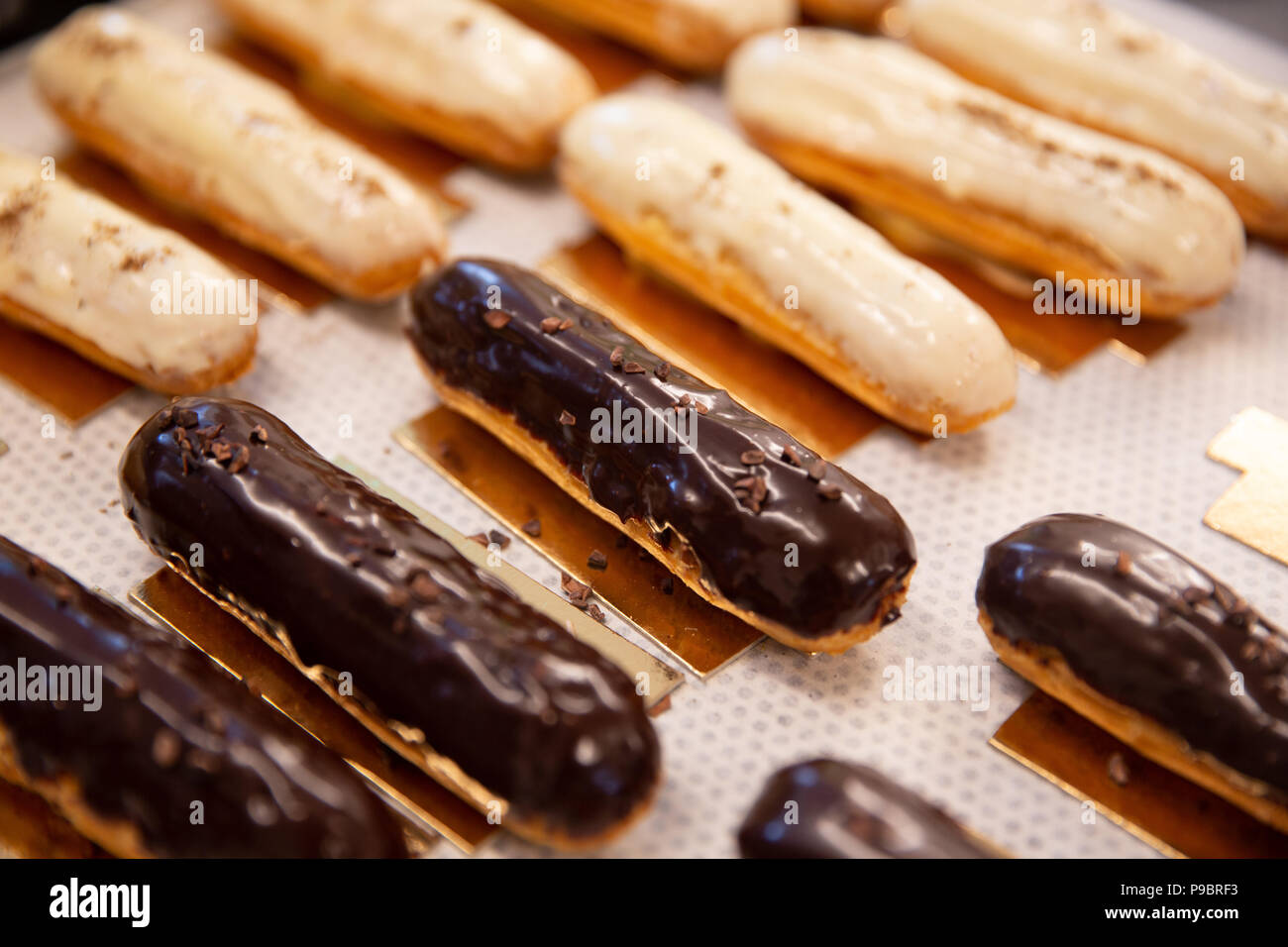 Variety of Eclairs Stock Photo - Alamy