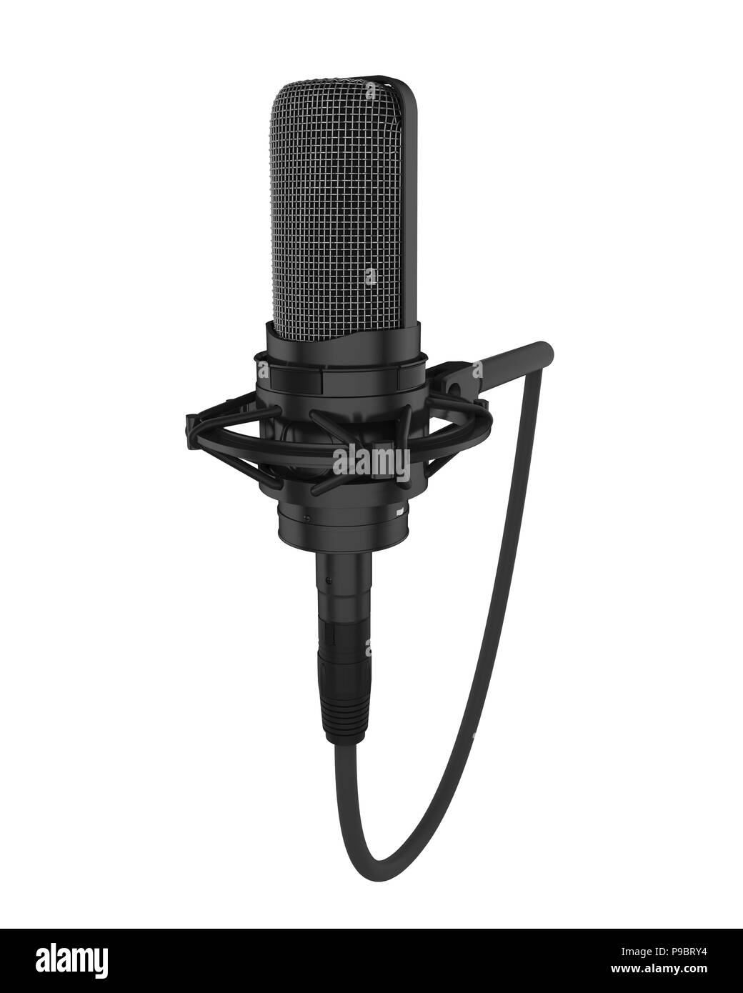 Studio Microphone Isolated Stock Photo - Alamy