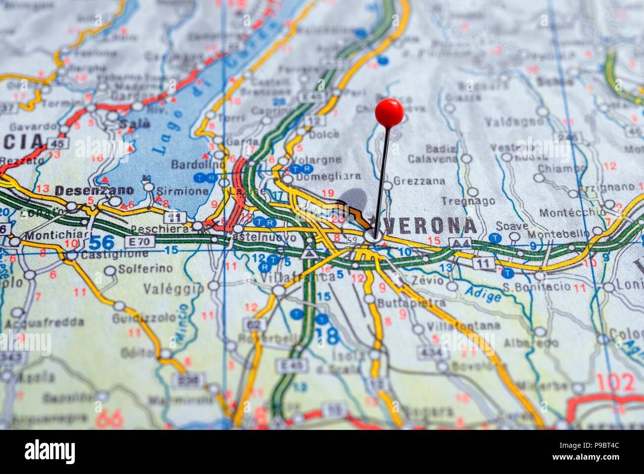 Map of verona hi-res stock photography and images - Alamy