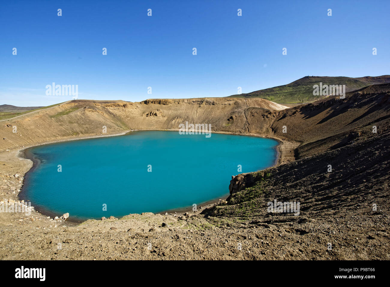 Explosion crater Viti, Krafla Volcano, near Reykjahlid, Iceland Stock ...