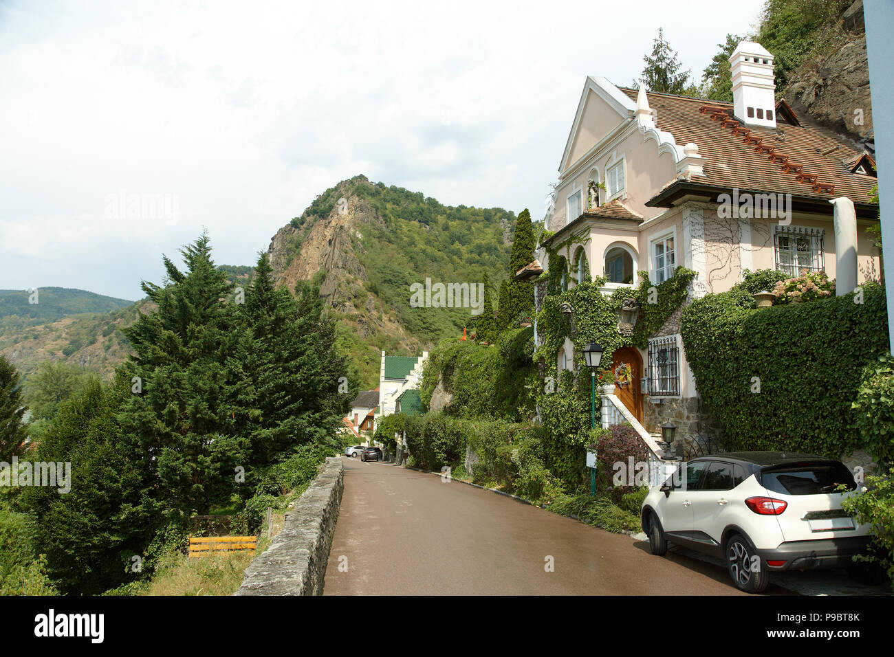 typical European city street. landscape of old Europe Stock Photo - Alamy