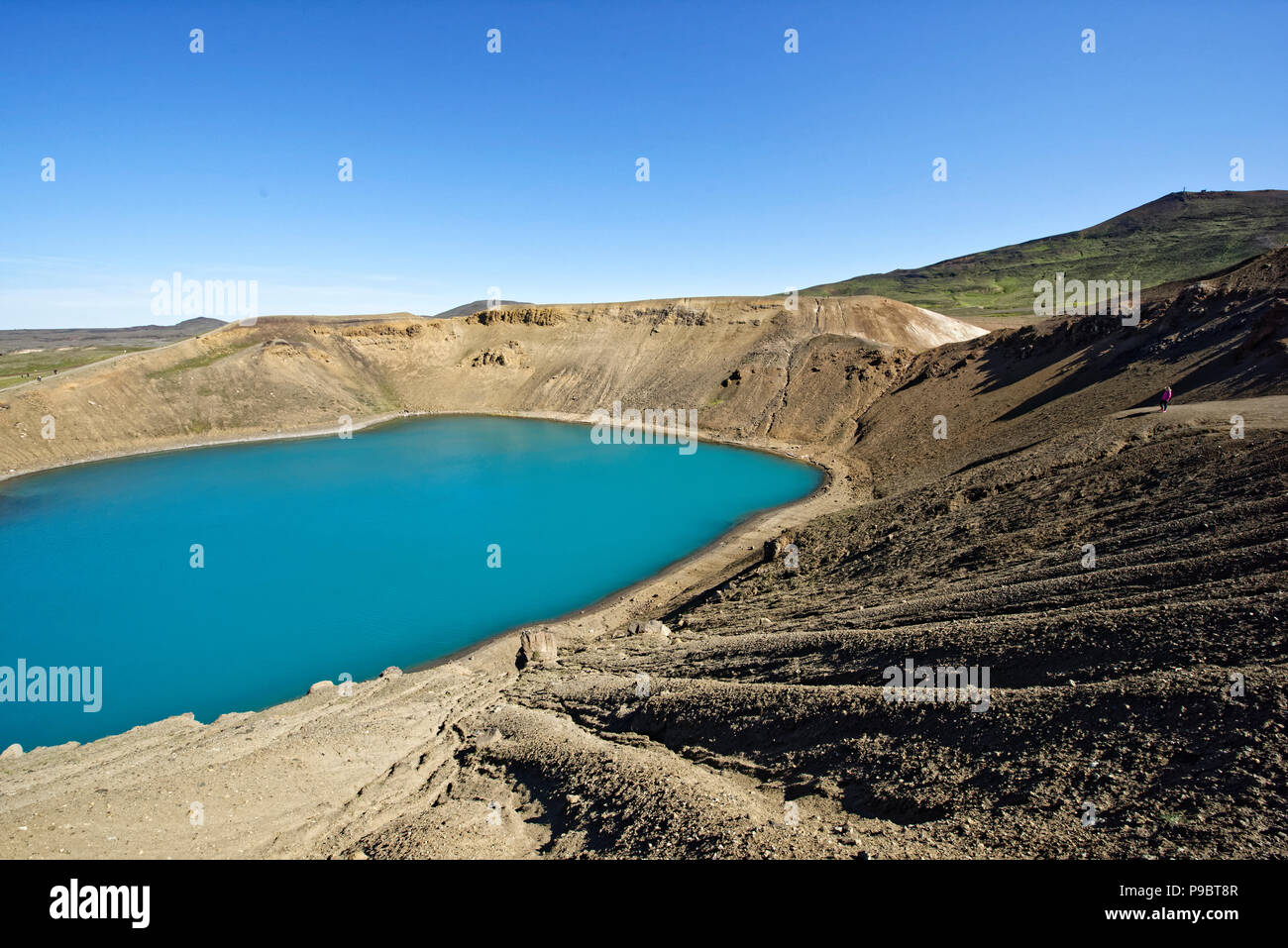 Explosion crater Viti, Krafla Volcano, near Reykjahlid, Iceland Stock ...