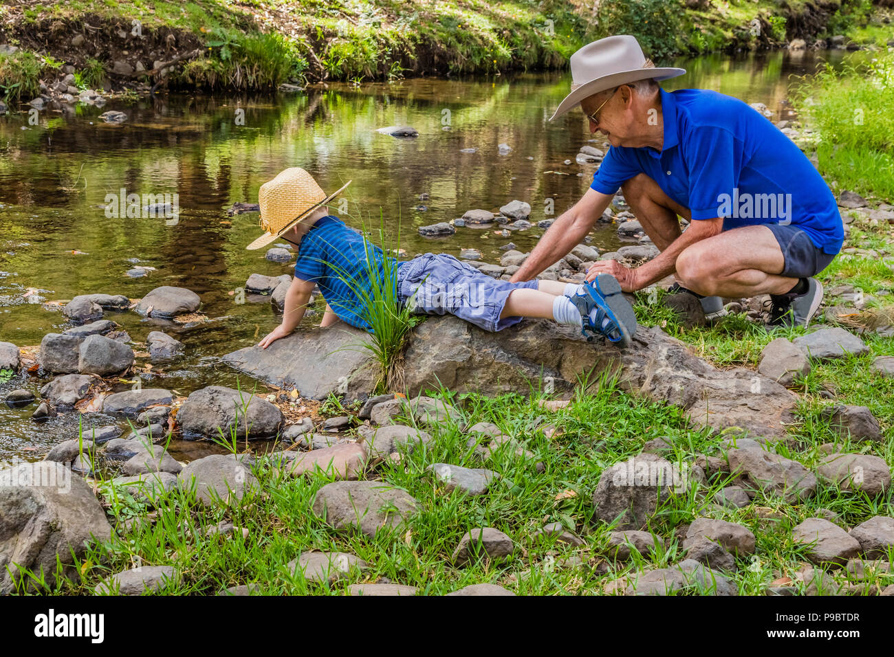 Grandfather grandson australia hi-res stock photography and images - Alamy