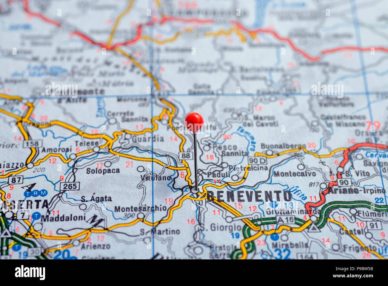 Map of benevento hi-res stock photography and images - Alamy