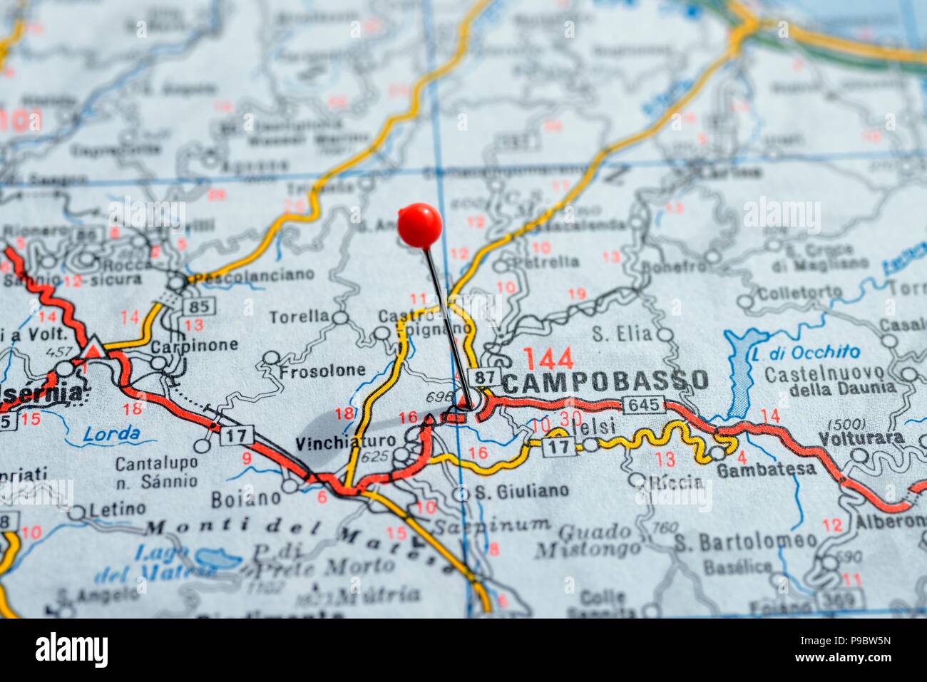 Map of campobasso hi-res stock photography and images - Alamy