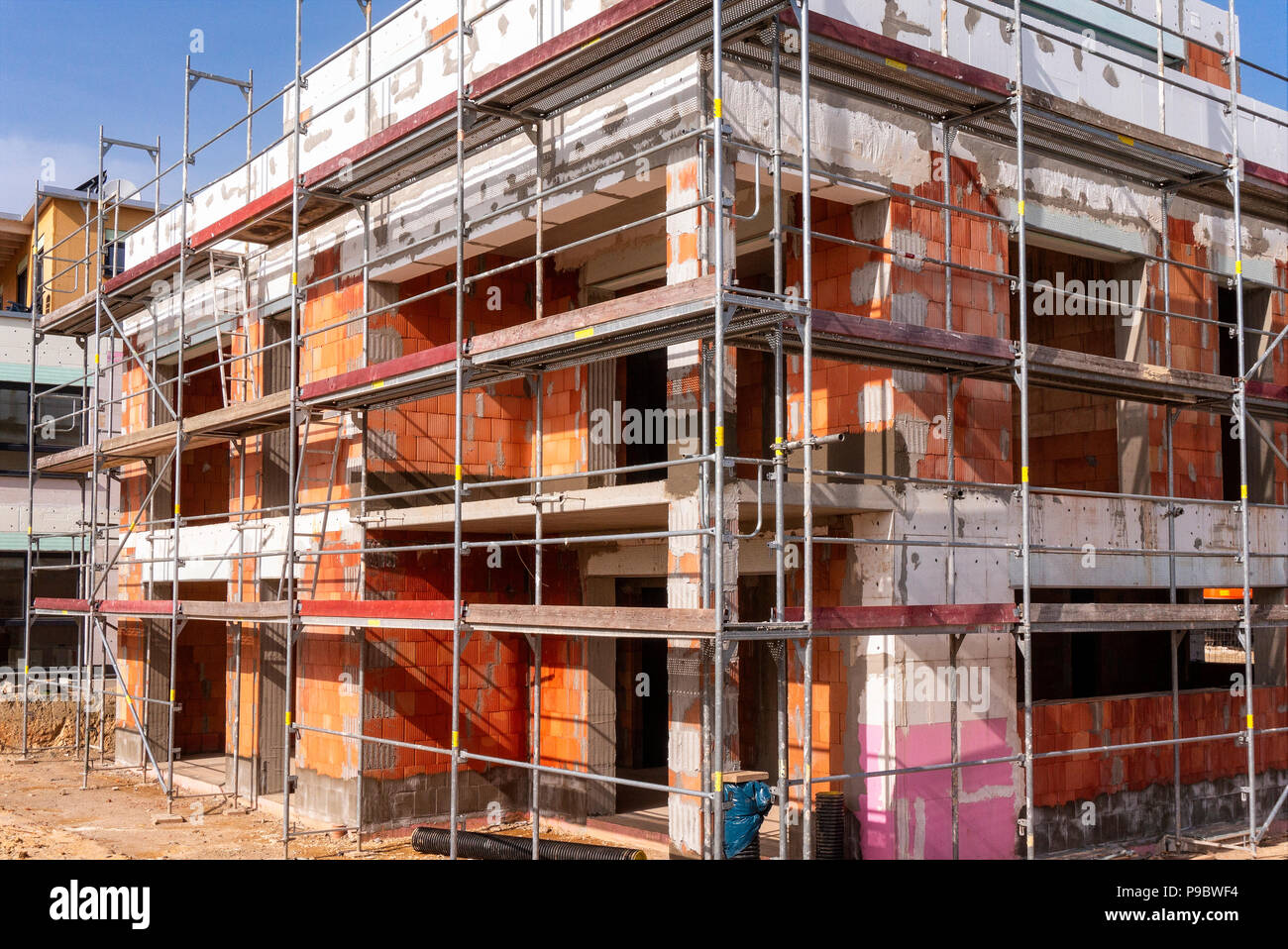 Detail of a structural shell in solid construction in a development ...