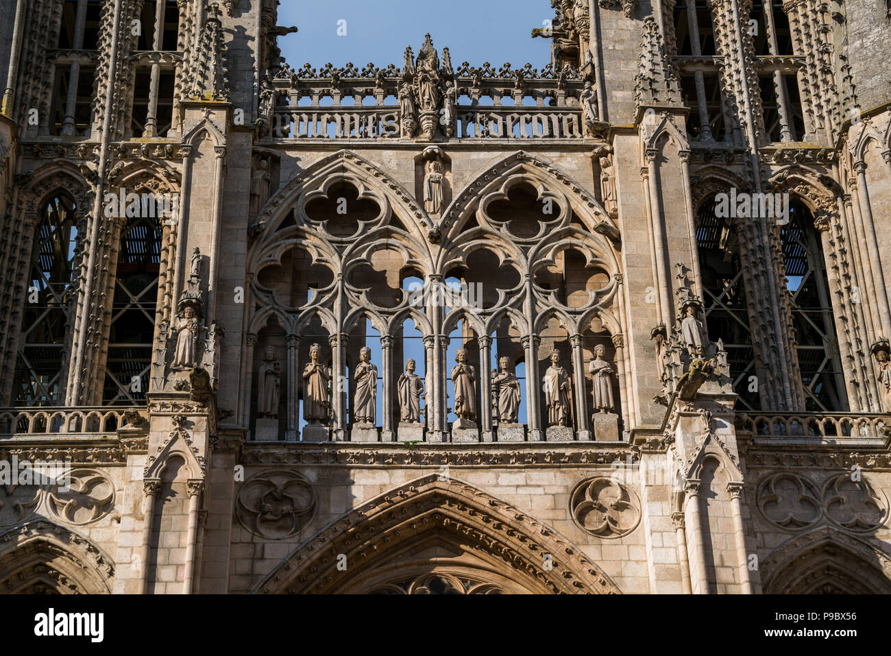Statues of the first eight kings of castile hi-res stock photography ...
