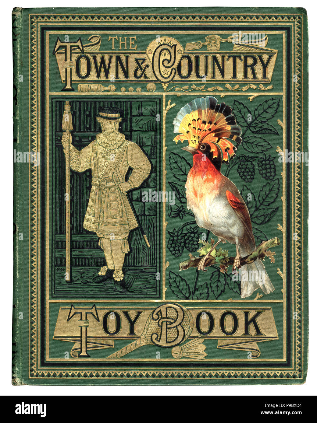Cover of the victorian book town and country toy book, beefeater and ...