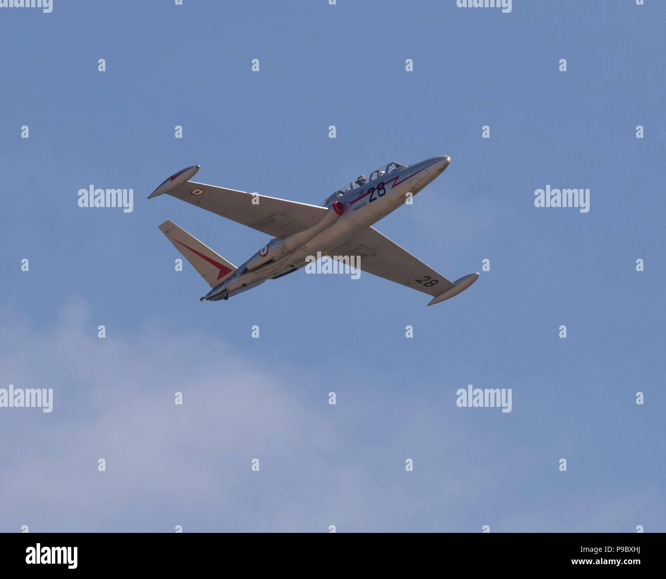 French Fouga CM.175 Zephyr flying at the annual RNAS Yeovilton Air Day ...